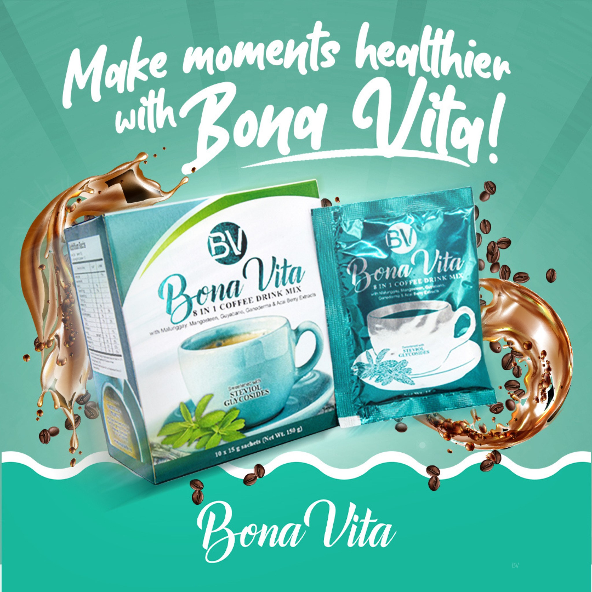Bona Vita 8 in 1 COFFEE Drink Mix (1 BOX) (10 Sachets) | Lazada PH