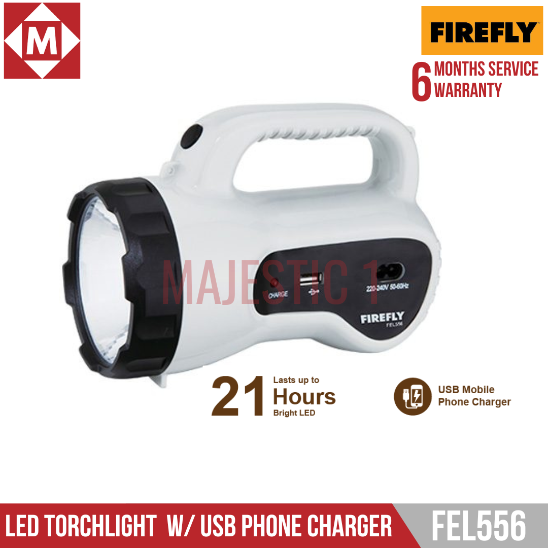 Firefly FEL556 Powerful LED Torch Light With USB Phone Charger | Lazada PH