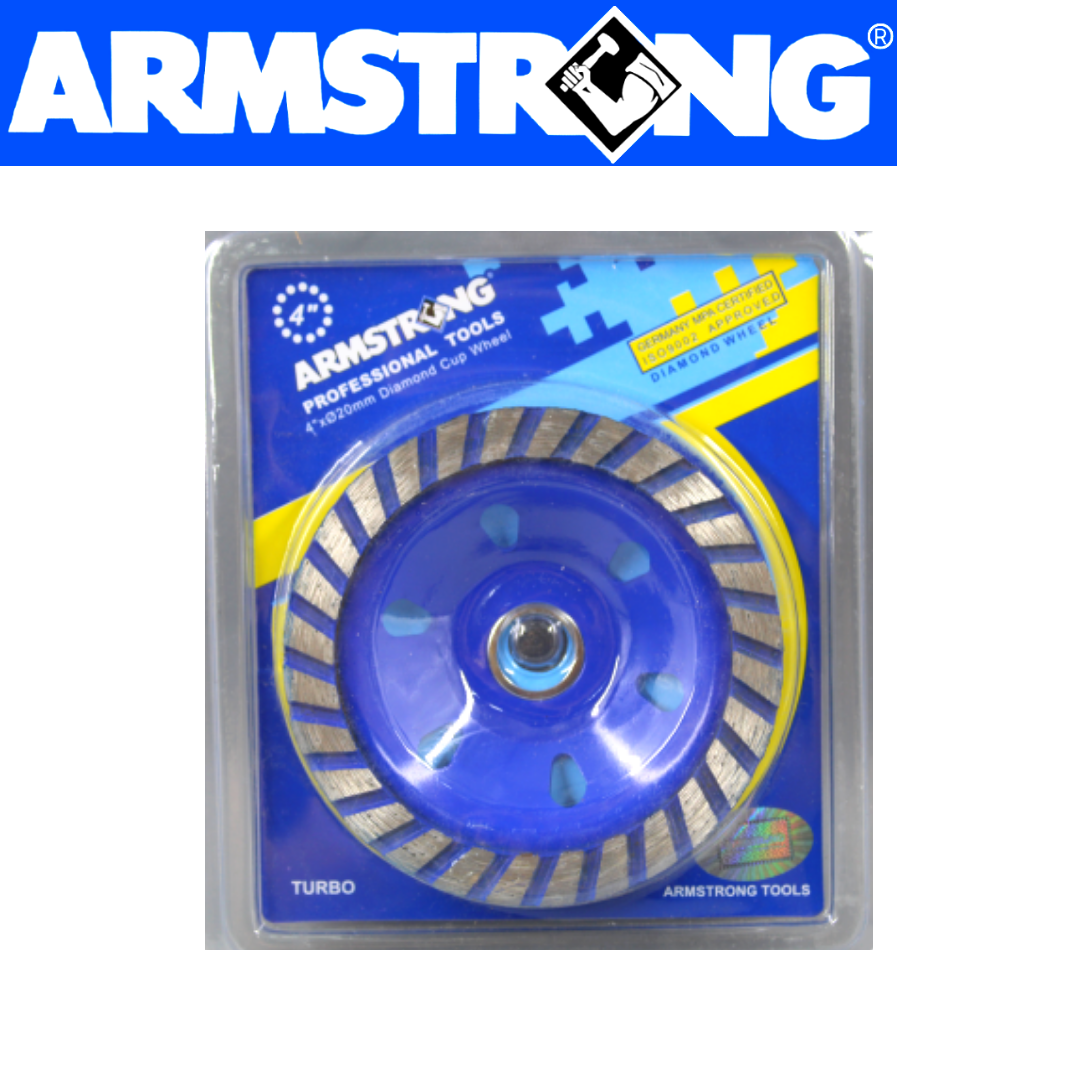 Diamond Cup Wheel 4" Concrete Grinding Disc Heavy Duty / Armstrong ...