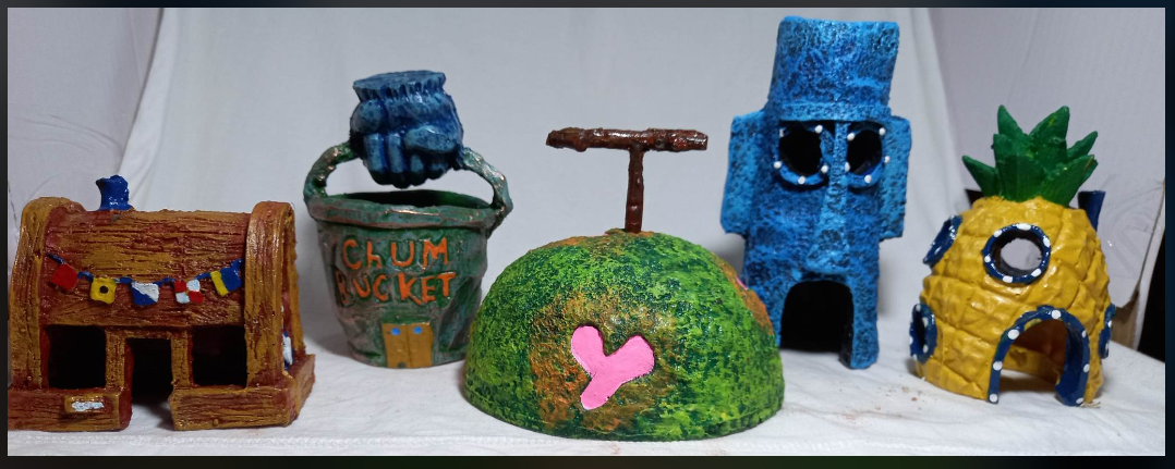 spongebob and friends character houses decor to your aquarium | Lazada PH
