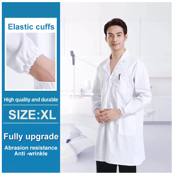 Lab Gown White Lab Coat Long Sleeve White Coat white Laboratory Gown ...