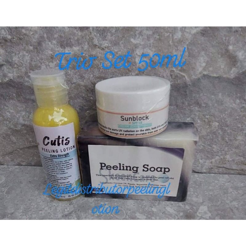 COD Trio Set 50ml Cutis Peeling Lotion 10g Sunblock cream Premium ...