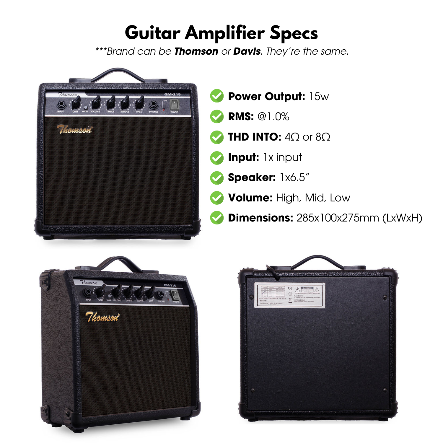 Thomson or Davis Guitar Amplifier 15 Watts | Lazada PH