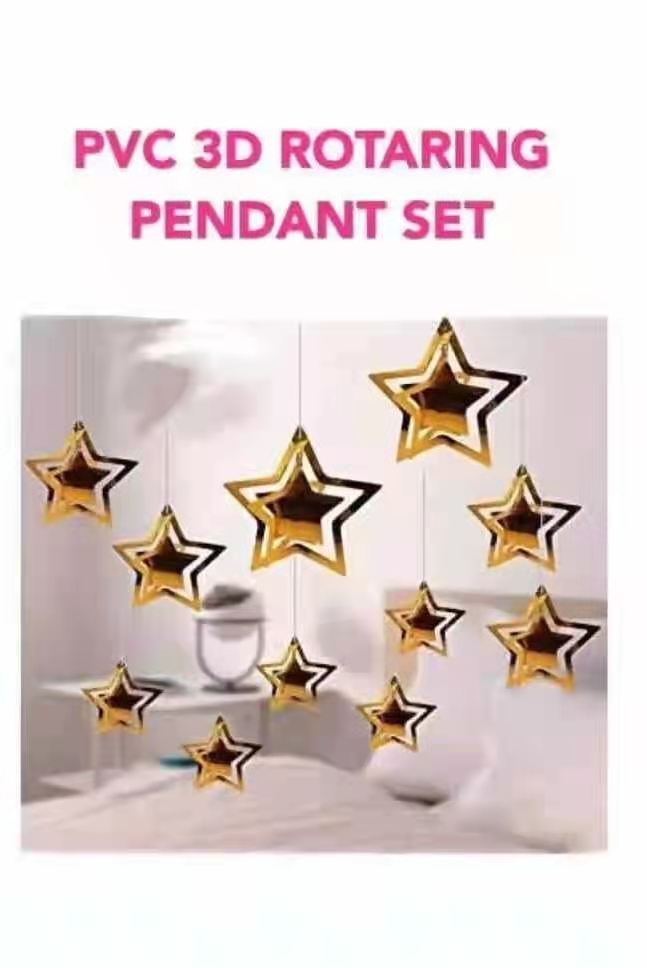 AIVEE PARTY DECORATION GLITTER CARDBOARD HANGING DESINGN | Lazada PH