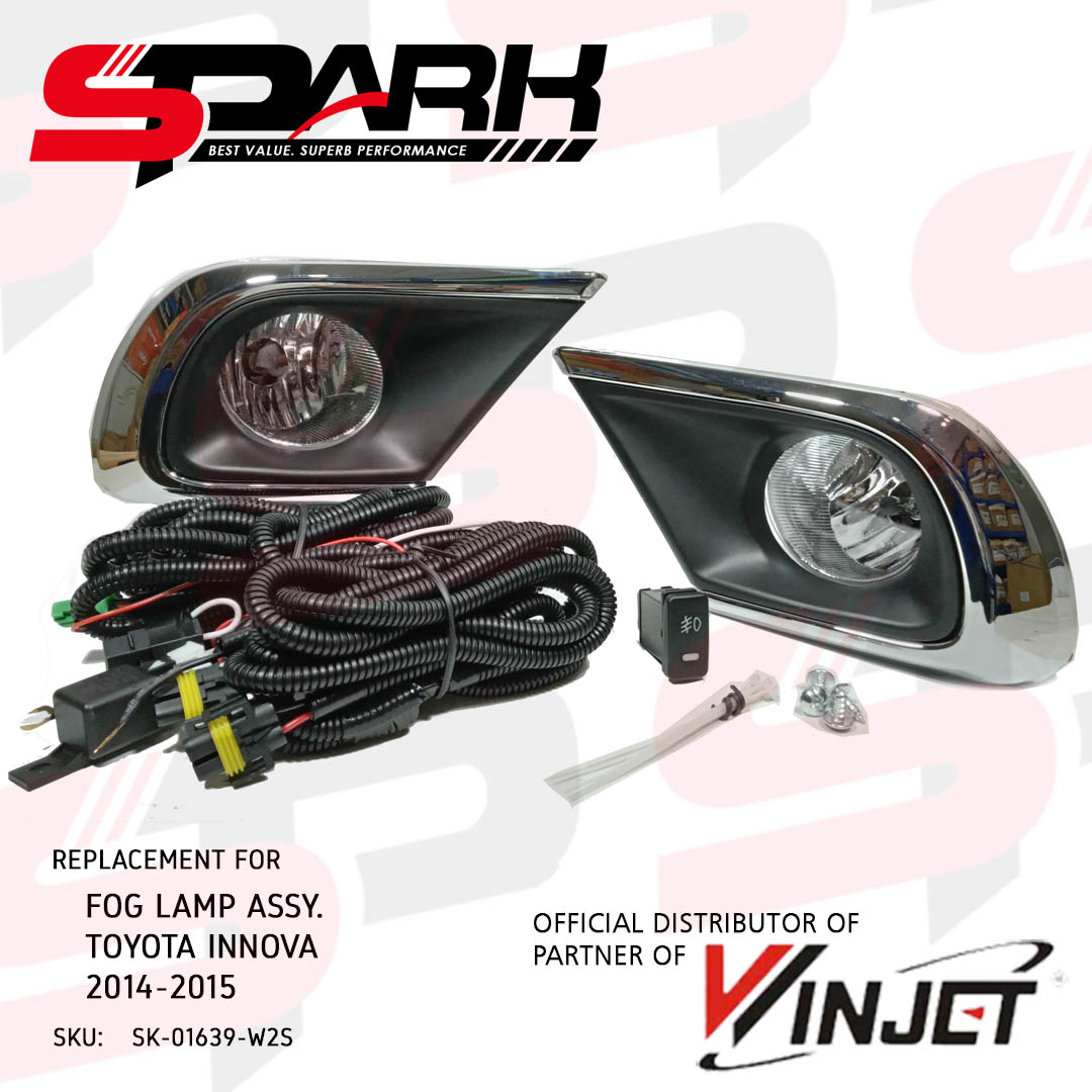 (Complete Set) Fog Lamp Assembly Fog Light Set for Toyota Innova 2014 ...