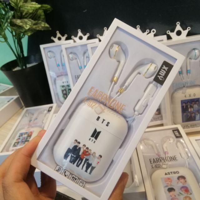 BTS wired kpop headset earphhone bts twice blackpink bt21 headset ...