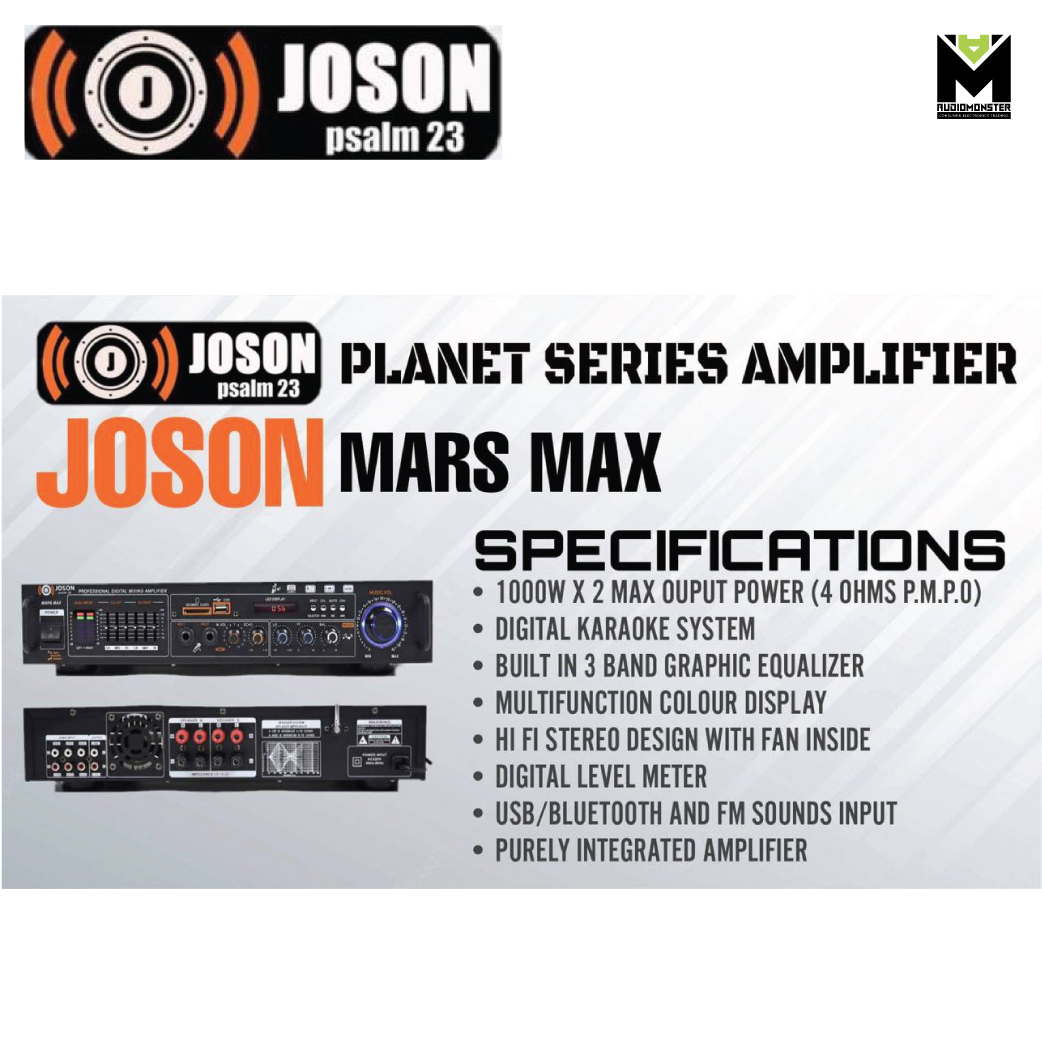 Joson Mars Max Professional Amplifier 2022 MODEL | Lazada PH