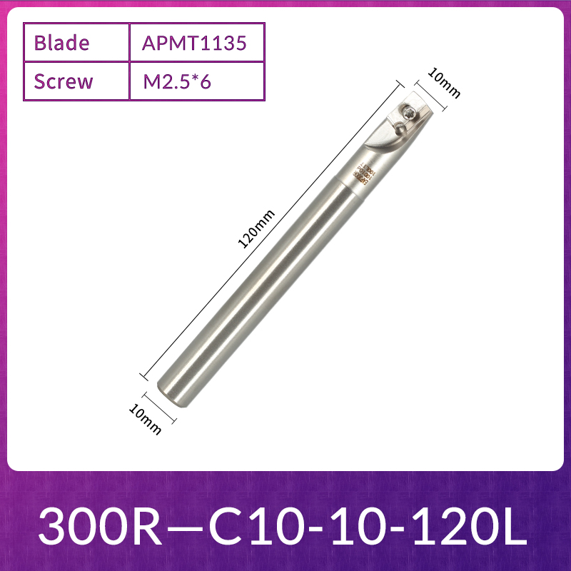 Bap300r Milling Cutter Bar APMT1135 Carbide Insert Cutting Shoulder Right Angle Cutter End Mill ...