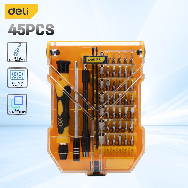 Deli Precision Screwdriver Set 45 in 1 Magnetic Pocket Precision ...