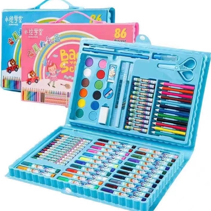 Original 208 PCS Kids Coloring Set Painting Water Color Crayon Drawing ...