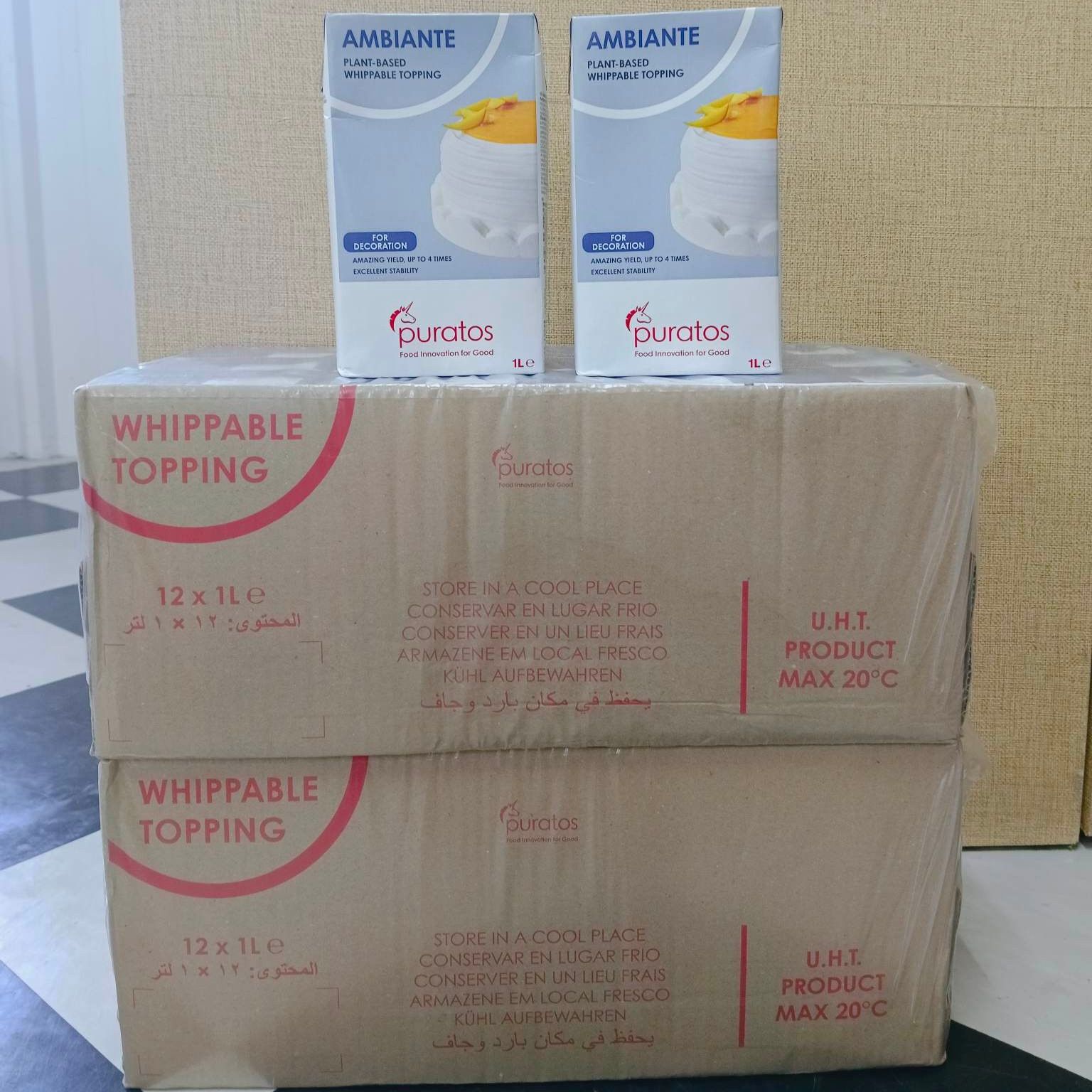 PURATOS AMBIANTE NON DAIRY WHIPPING CREAM WHOLESALE / CASE 1 LITER x 12 ...
