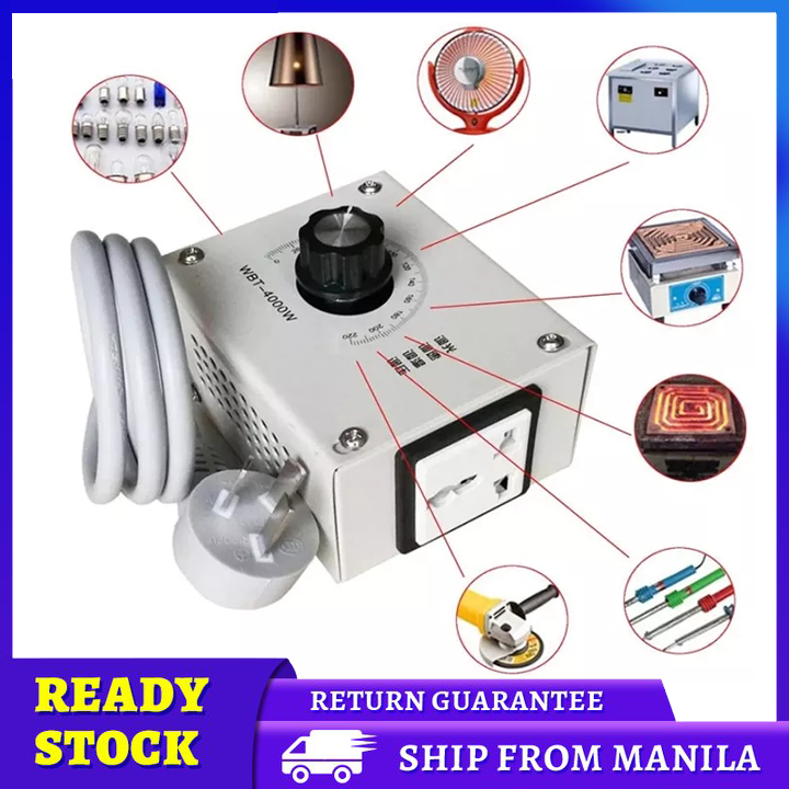 【Ready Stock】NEW 4000W AC 220V Variable Voltage Controller Control For ...
