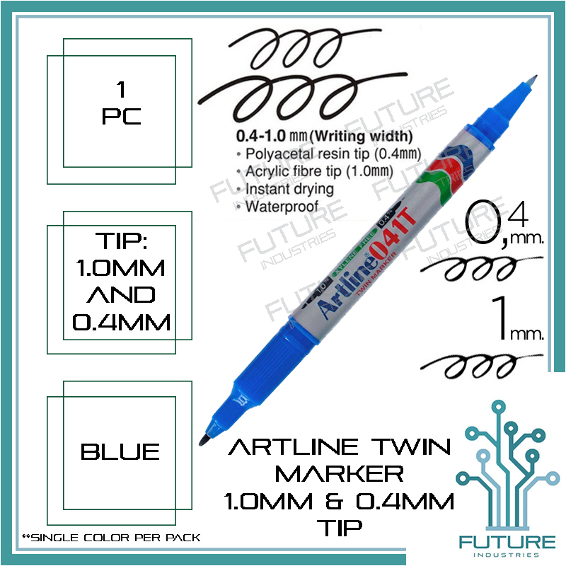 Twin Marker CD-R DVD Marker 1.0 and 0.4 Tip Dual Tip Twin Tip Permanent ...
