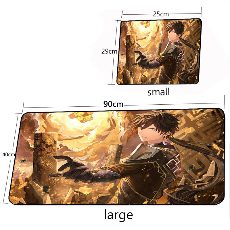 MRGLZY Multi-size Anime Mouse Pad Genshin Impact Zhongli XXL Gamer ...