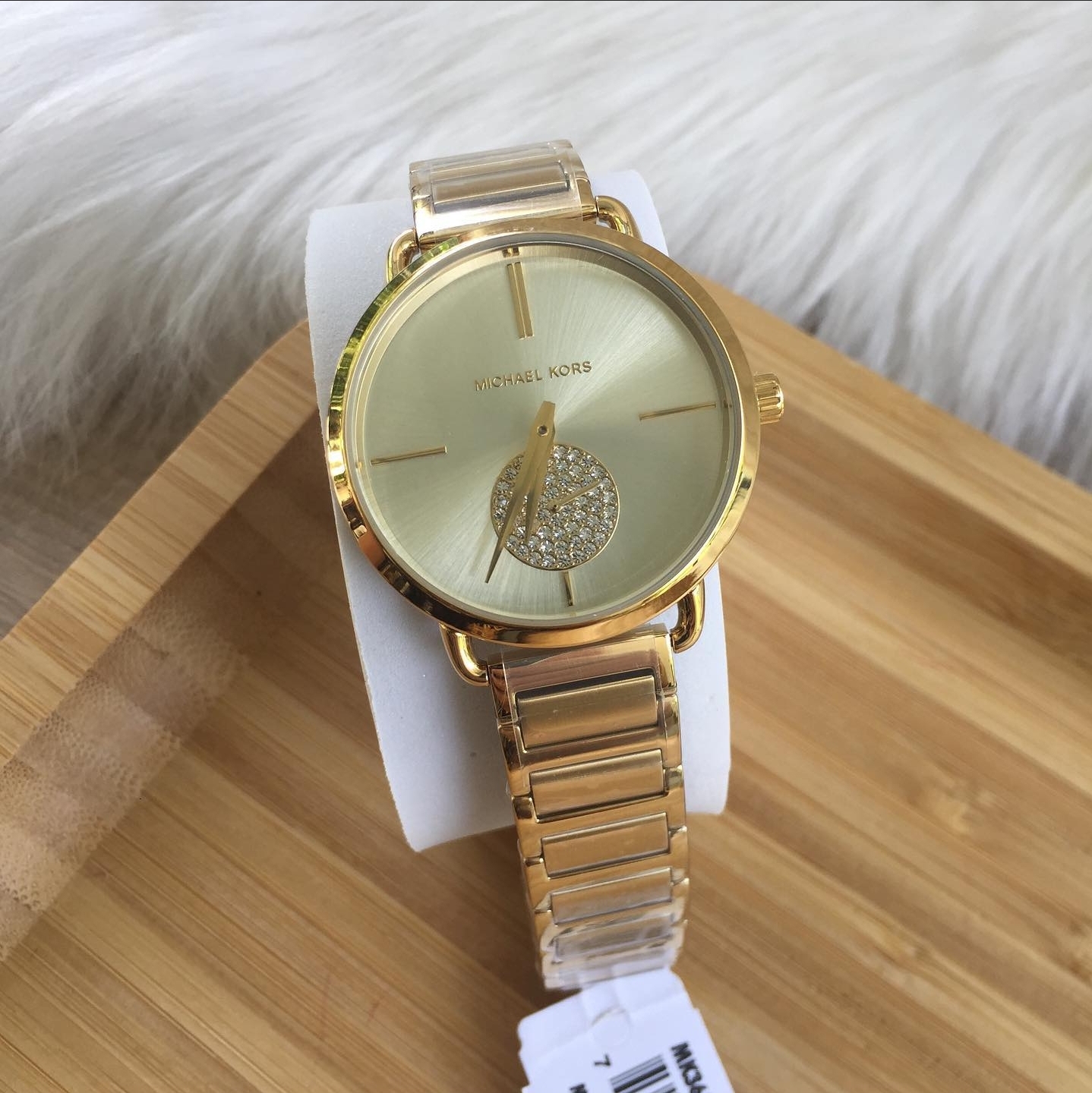 Guaranteed Original Michael Kors Portia Gold Dial Gold Tone Ladies ...