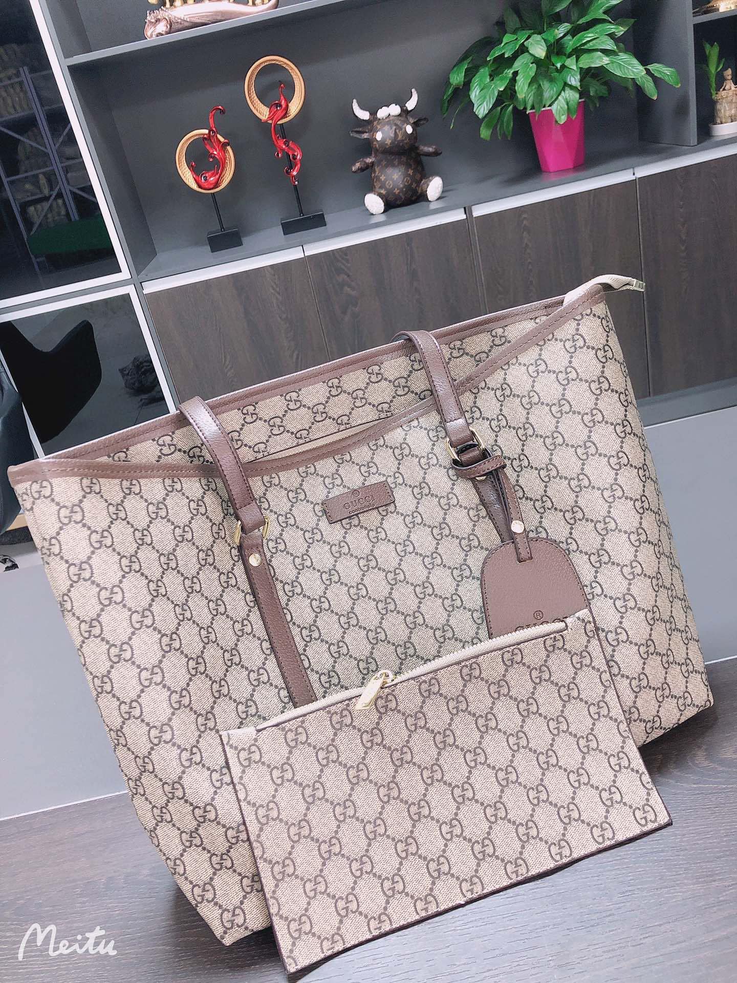 #B045 Famous Brand Fashion G * G 2N1 Monogram Tote Bag Shoulder Bag ...