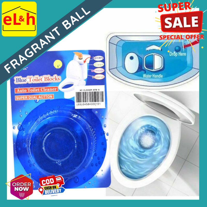 eL&H - Disposable Flush Toilet Cleaner Blue Blocks Auto Helper Fragrant ...