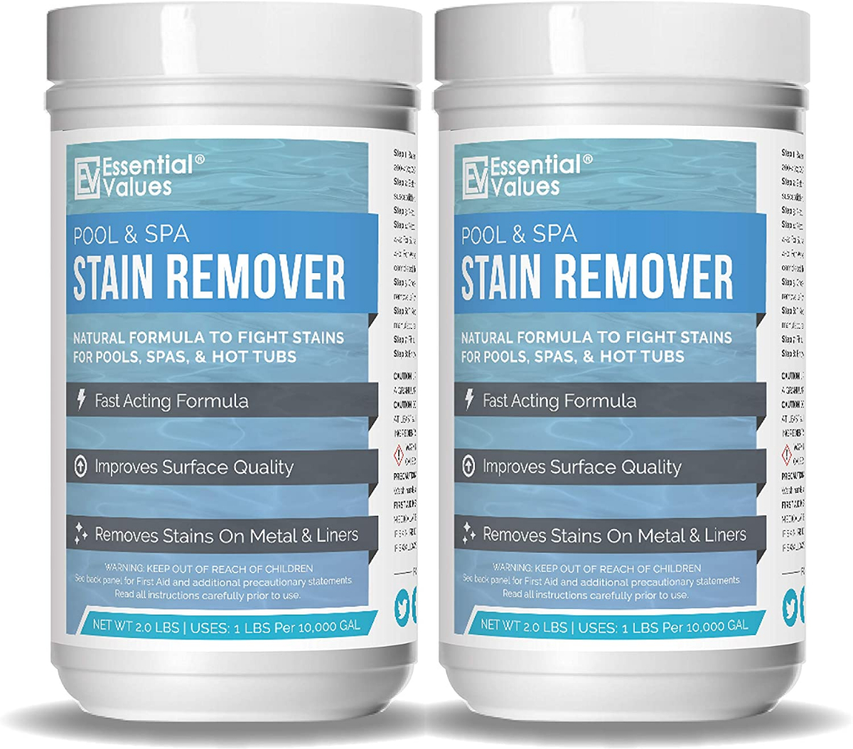 2 Pack Essential Values Swimming Pool & Spa Stain Remover (4 LBS Total ...