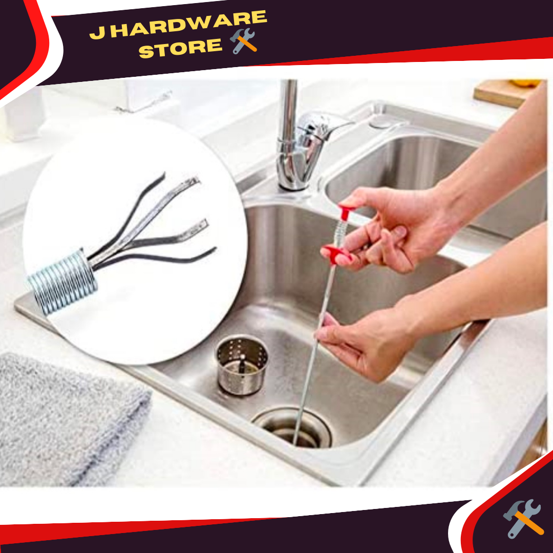 Steel Plumbing clog drain remover Spring Pipes Dredge cleaner | Lazada PH
