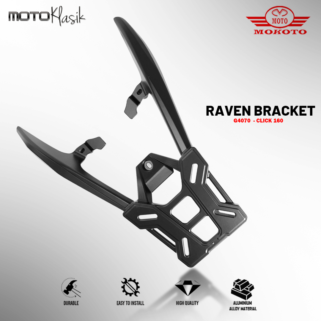 HONDA CLICK 160 RAVEN EMPIRE TOP BOX BRACKET / HEAVY DUTY ALLOY REAR ...