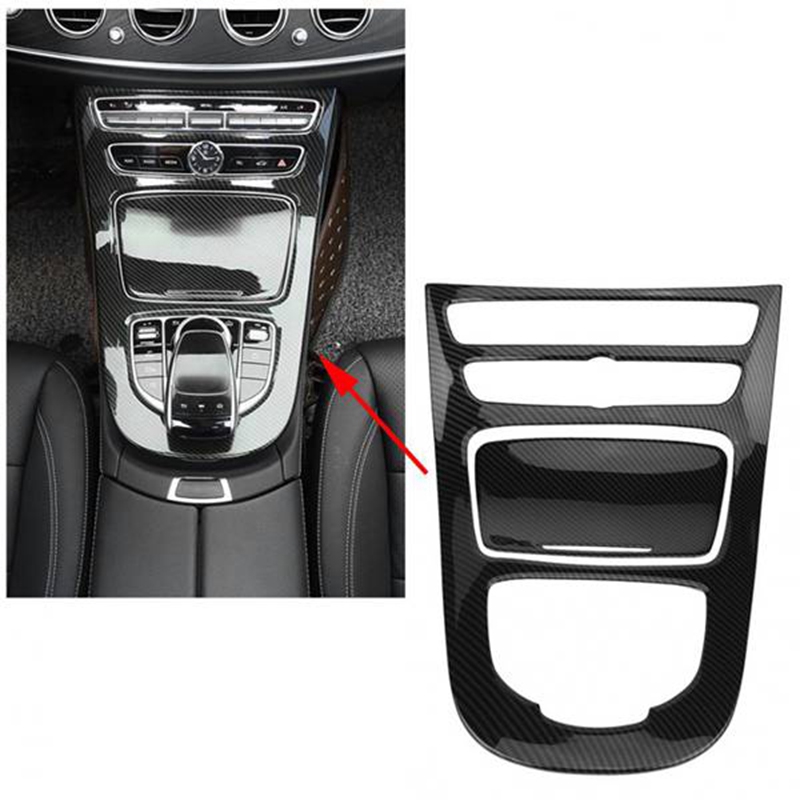 Car Center Control Gear Shift Panel Decorative Trim Cover Carbon Fiber ...