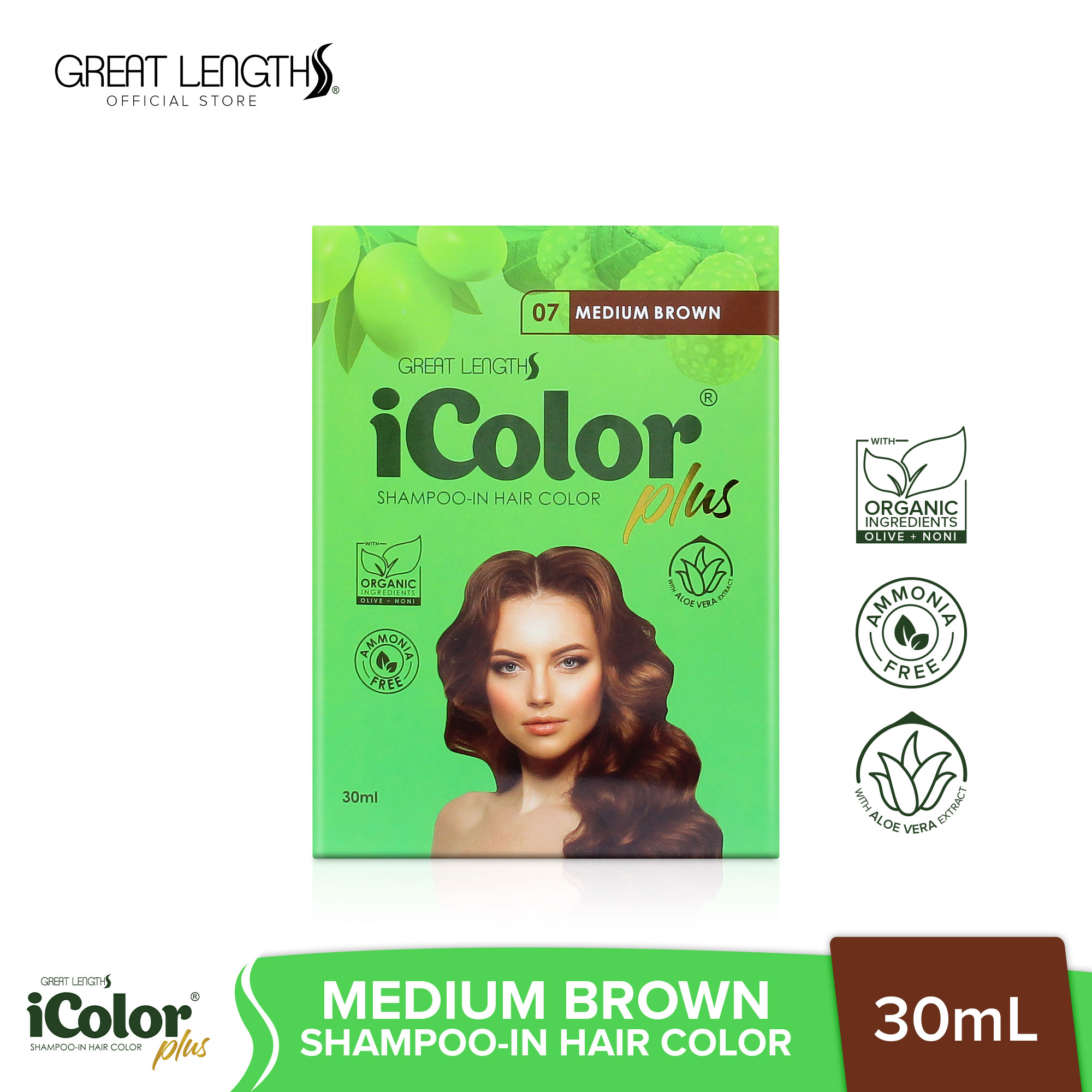 iColor Plus Shampoo-In Hair Color Medium Brown 30ml Sachet | Lazada PH