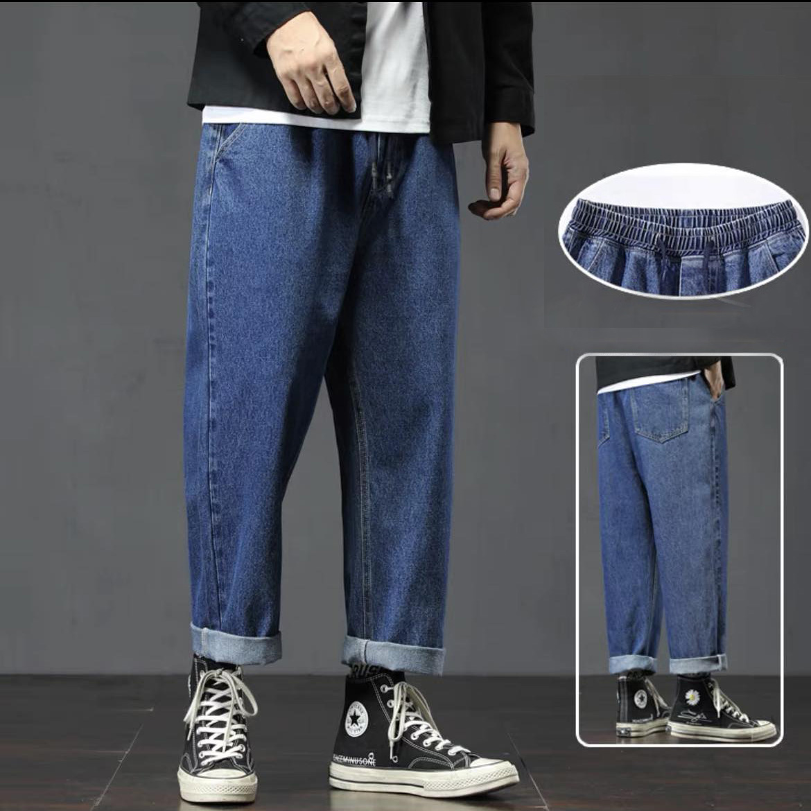 【Plus Size】Lalaki maong High Quality Jeans Denim Pants For Men Korea ...