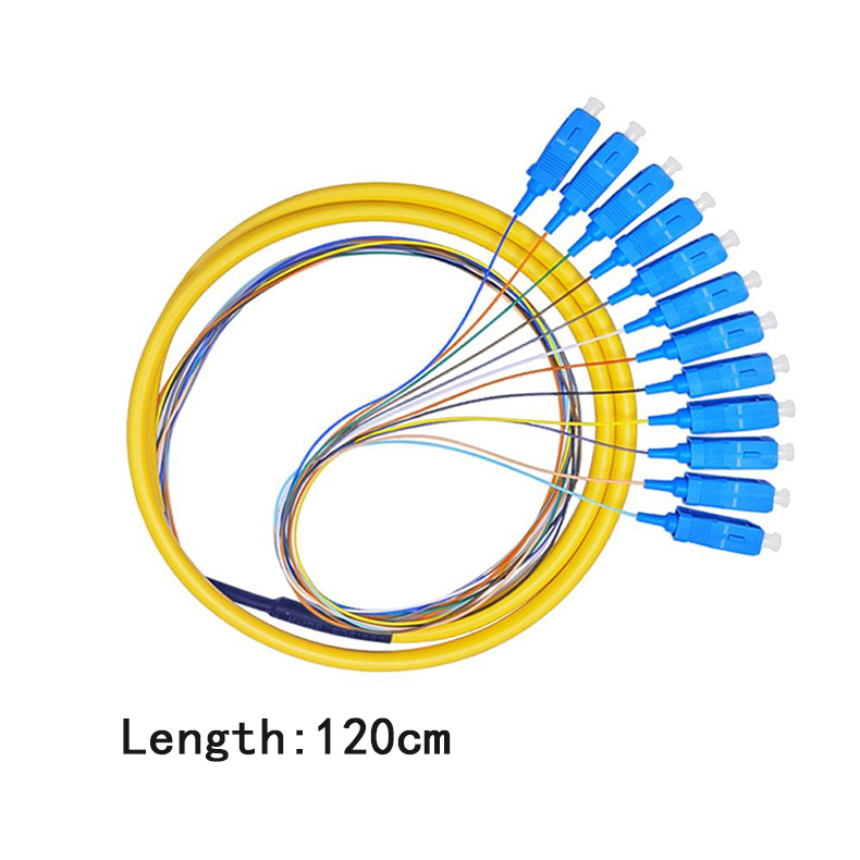 1.2m 12 Cores Fiber Optic Pigtail SC/UPC 3mm Multiple Shares Square ...