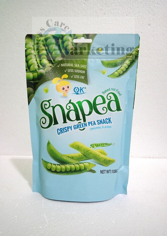OK SNAPEA BAKED NOT FRIED, CRISPY GREEN PEA SNACK ORIGINAL FLAVOR ...
