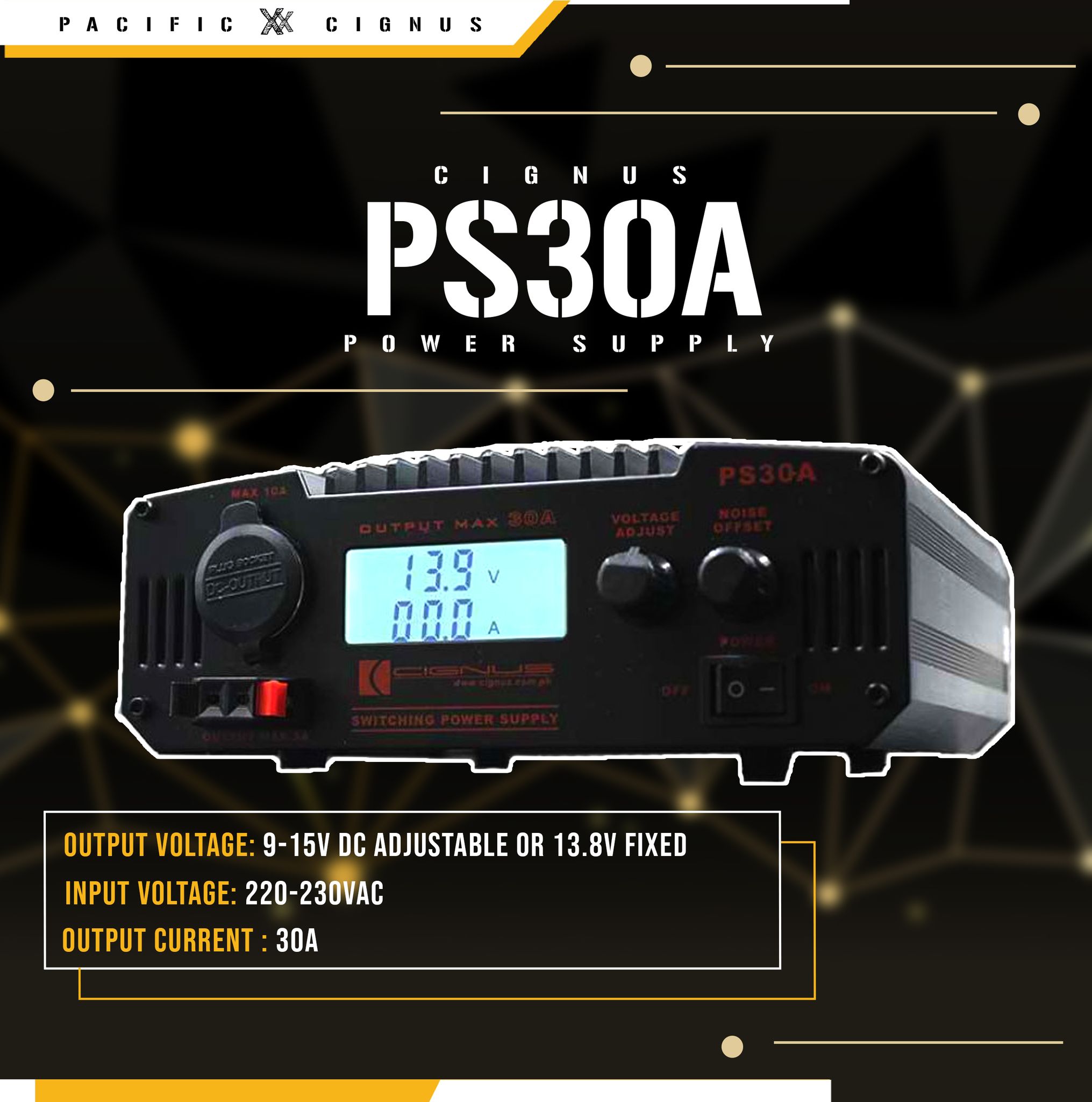 Cignus PS30A 30 amperes Mobile Base Radio Switching Power Supply ...