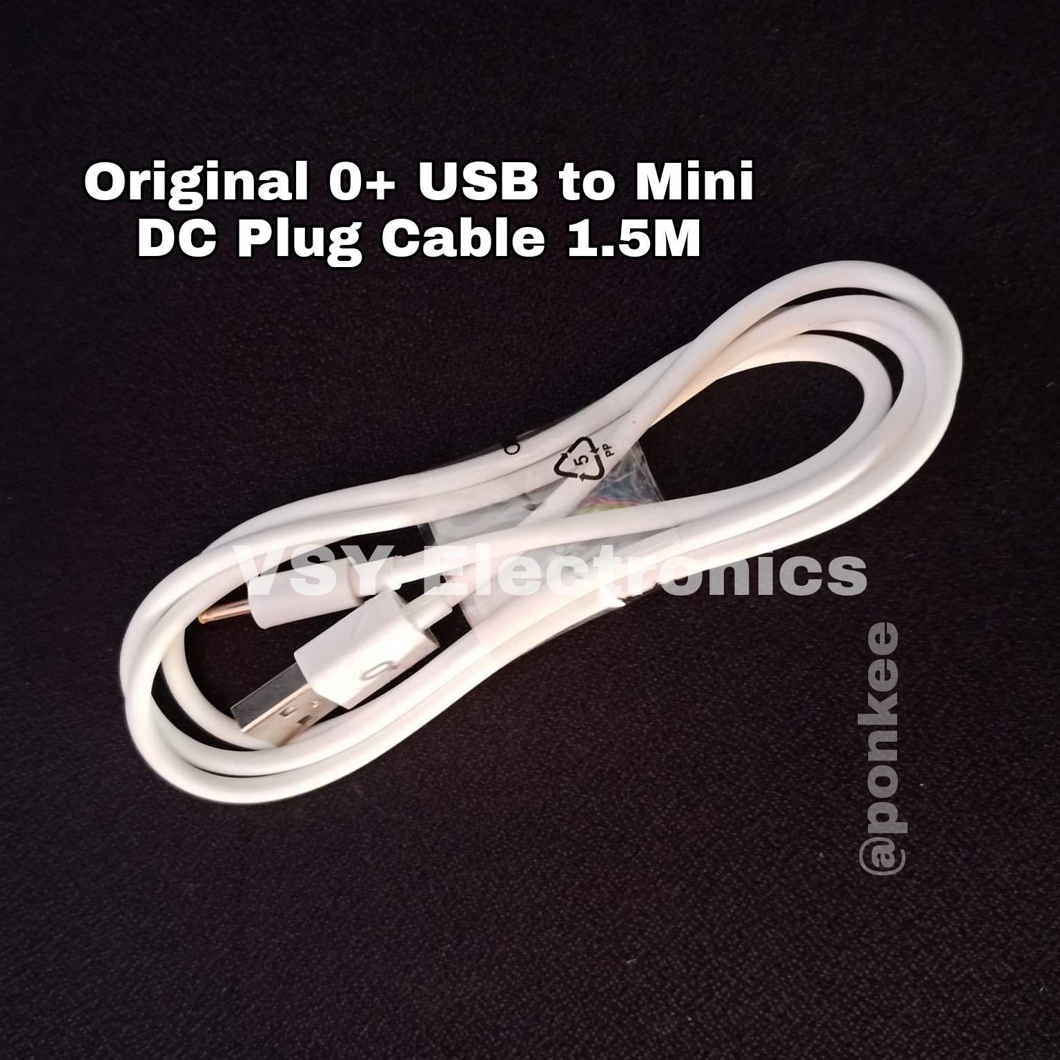 Orignal O+ USB to Mini Dc Plug Cable 1.5m | Lazada PH