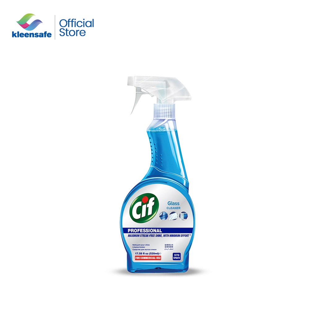Kleensafe X Unilever Professionals Cif Pro Glass Cleaner Spray 520ml ...