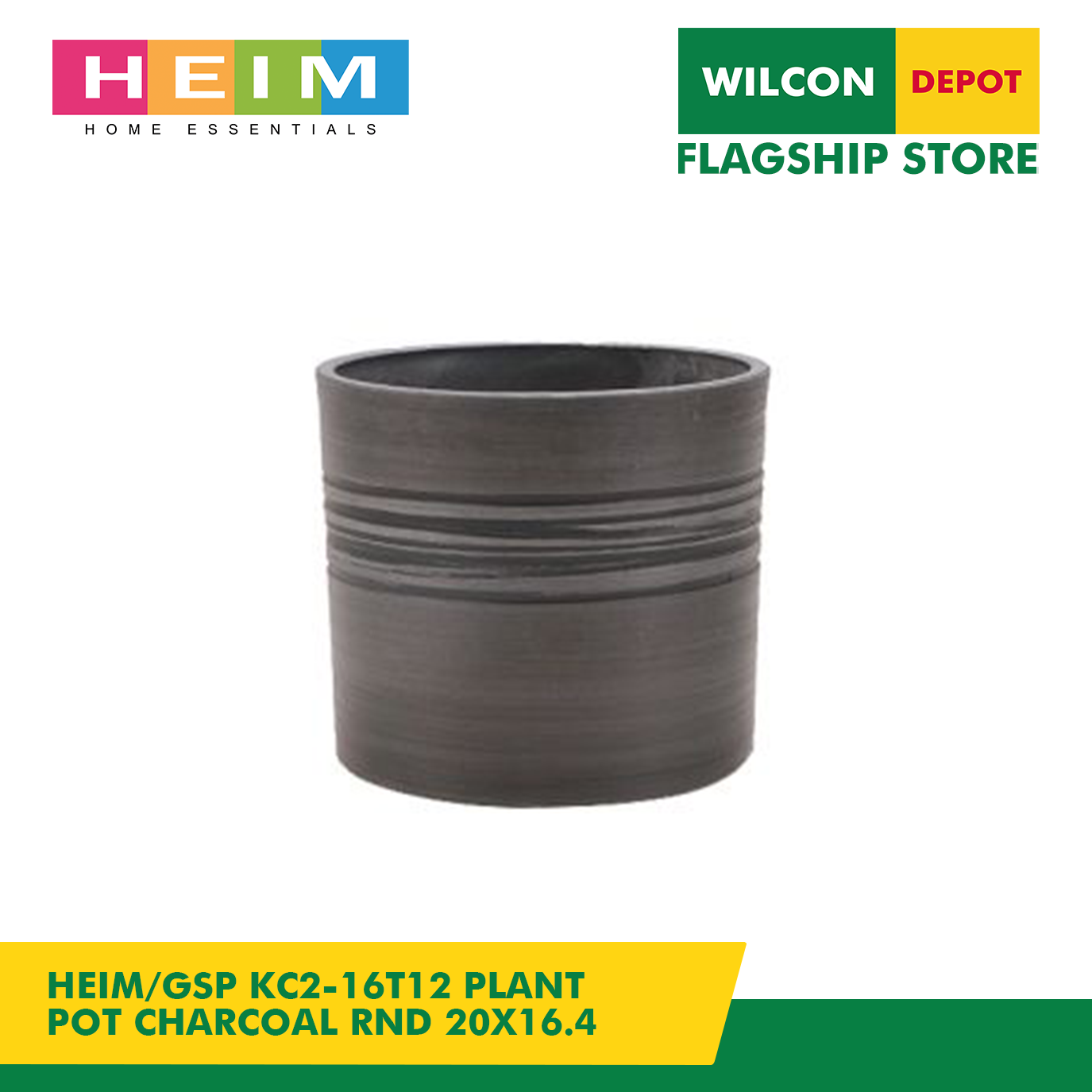 HEIM Plant Pot Charcoal 20X16.4 GSP KC2-16T12 Round by Wilcon Depot ...