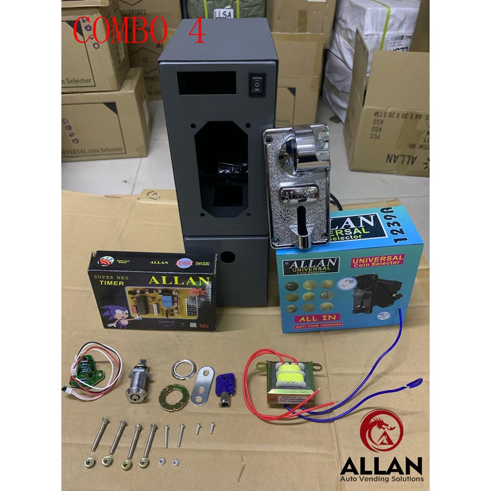 ALLAN Complete Set Pisonet COMBO 4 /High Power Relay Coinslot Box ...
