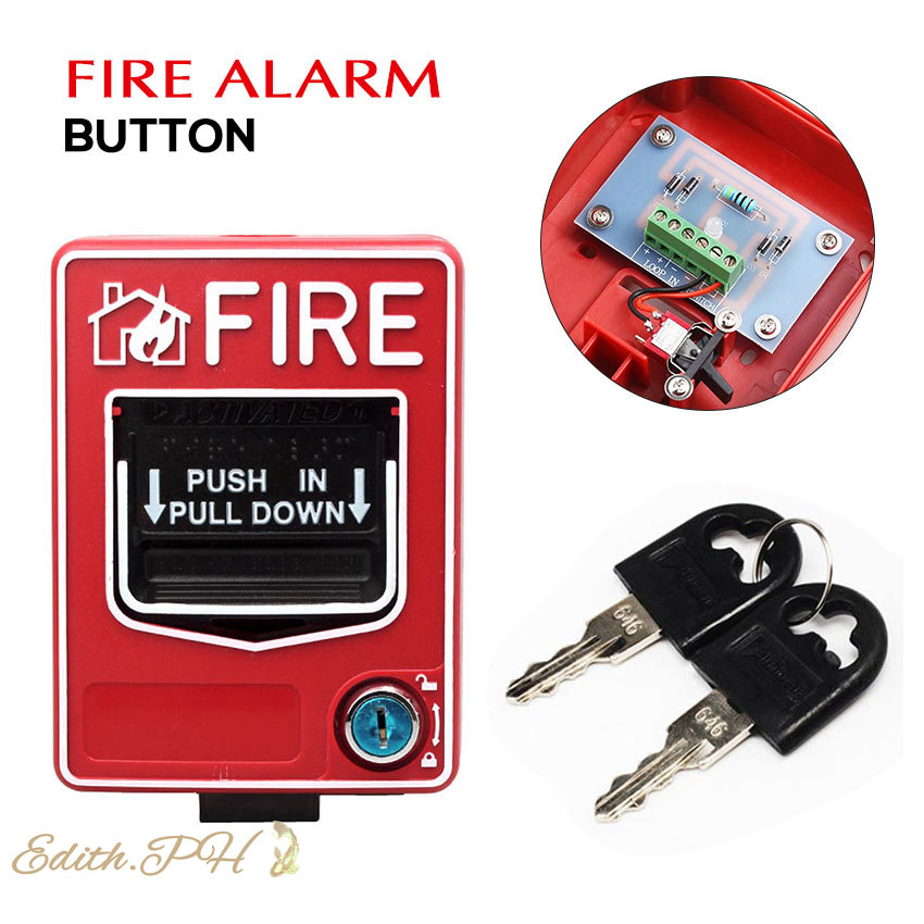 Fire alarm switch Manual reset alarm device key reset manual pull ...