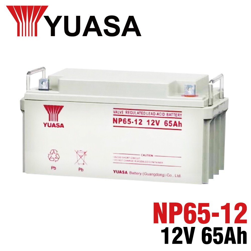 Yuasa 12V 65Ah SLA VRLA Rechargeable Battery NP65-12 Valve Regulated ...