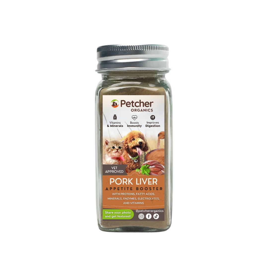 Petcher Organics Pork Liver Powder 80g & 40g Pet Meal Topper and ...