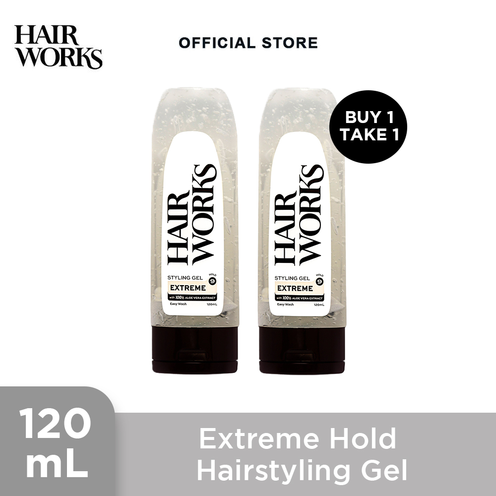 Hairworks Extreme Hold Gel 120ml B1T1- 2pcs | Lazada PH