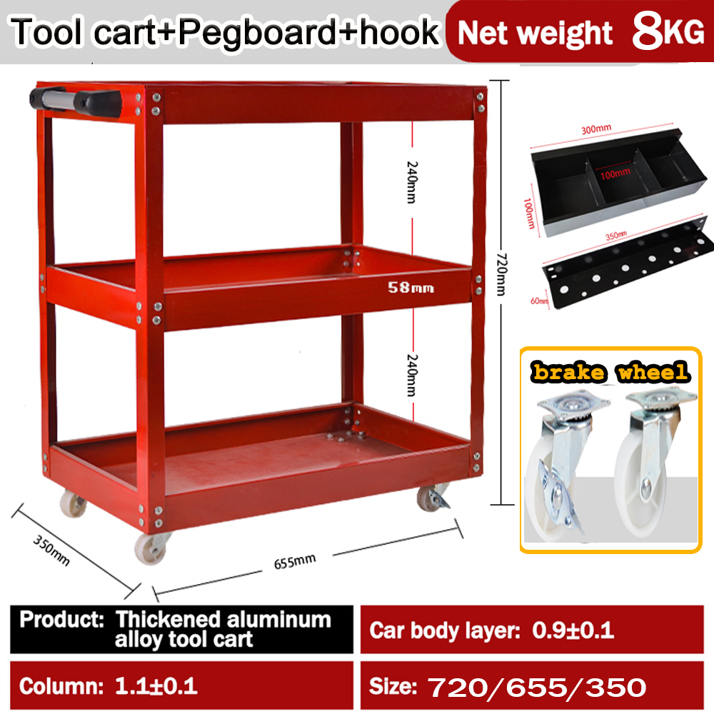 【carstorm】3 layers Tool trolley tool cart tool organizer trolley tool ...