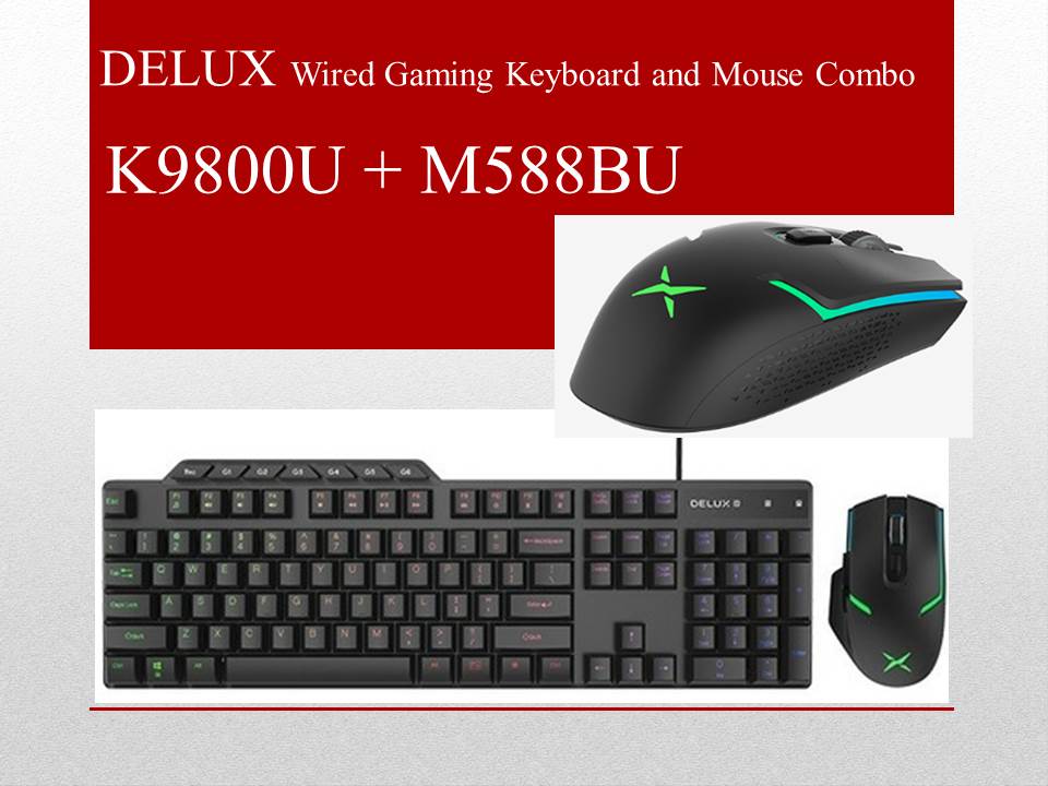 Delux K9800U + M588BU Wired Gaming Keyboard Mouse Combo | Lazada PH