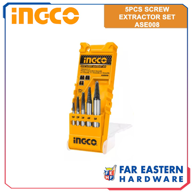INGCO Screw Extractor 5pcs Set ASE008 INHT | Lazada PH