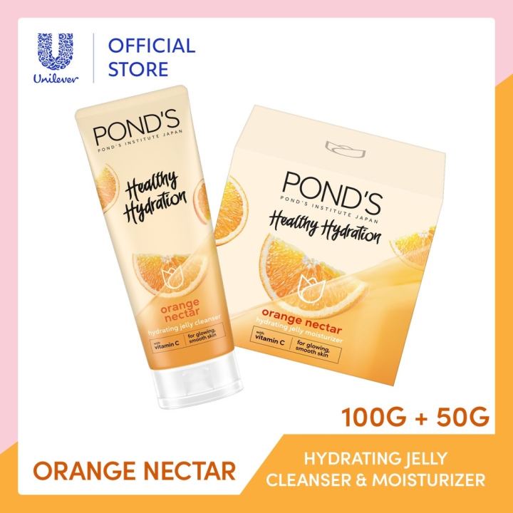 Bundle PONDS Hydrating Jelly Orange Nectar Facial Wash 100g and ...