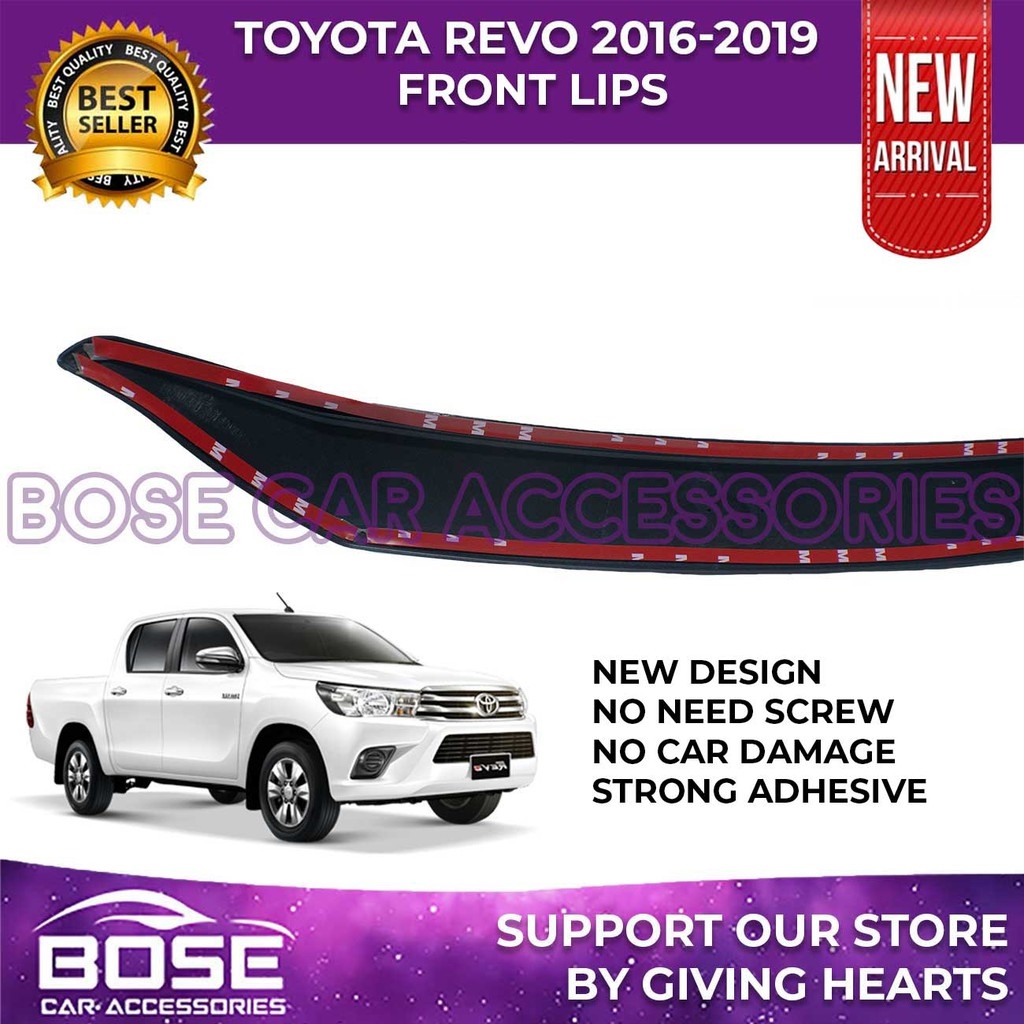 Car Bonnet Guard for Toyota Hilux Revo / Conquest 2016 - 2019 Hood Lip ...
