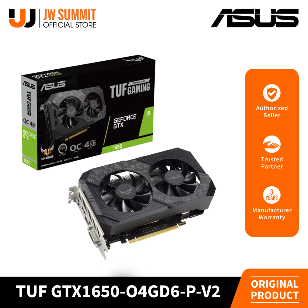 Asus TUF Gaming GeForce GTX 1650 V2 OC Edition 4GB GDDR6 Graphics Card ...