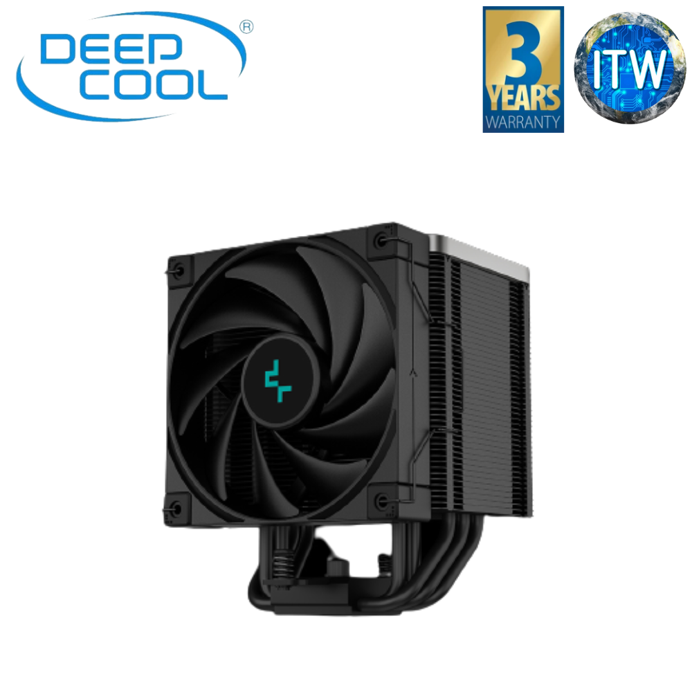 ITW | DeepCool AK500 Zero Dark 120mm All Black Single Tower CPU Cooler ...