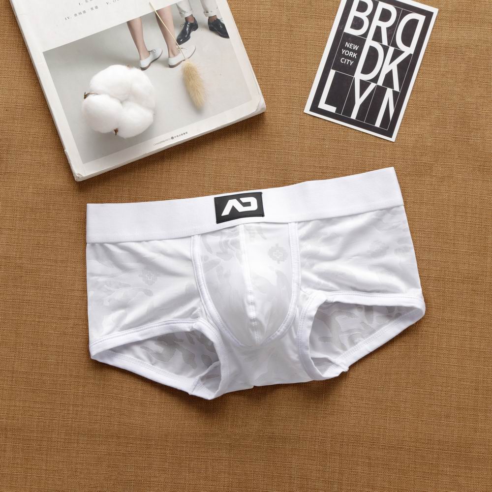 Addicted Men Plain Ice Silk Boxer Briefs Man Boxers Underwear Boy ...