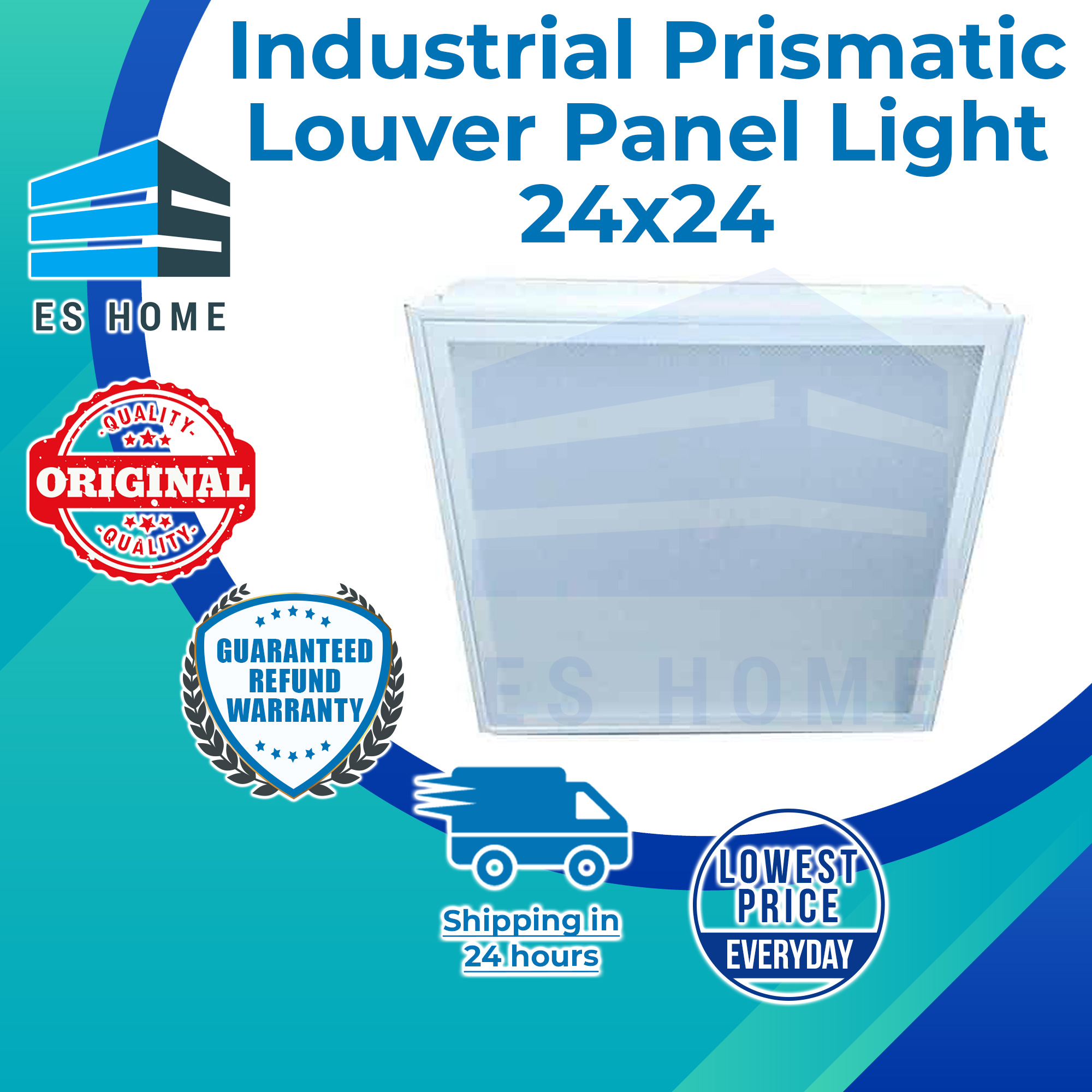 Brightex Industrial Prismatic Louver Panel Light 24x24 inches Prismatic ...