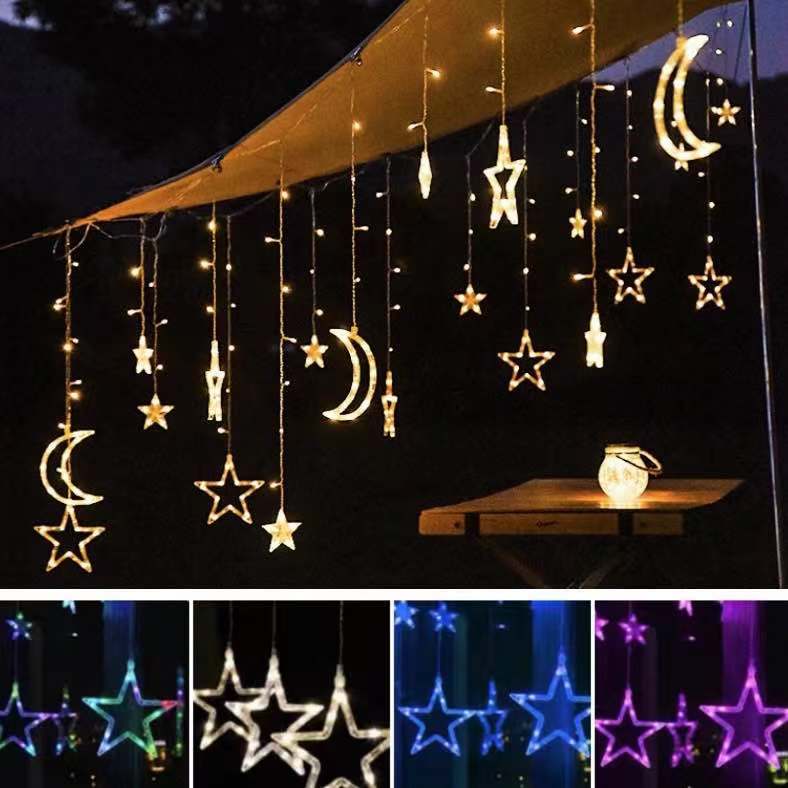 LED star/snowflake design shower curtain lights,christmas light ...