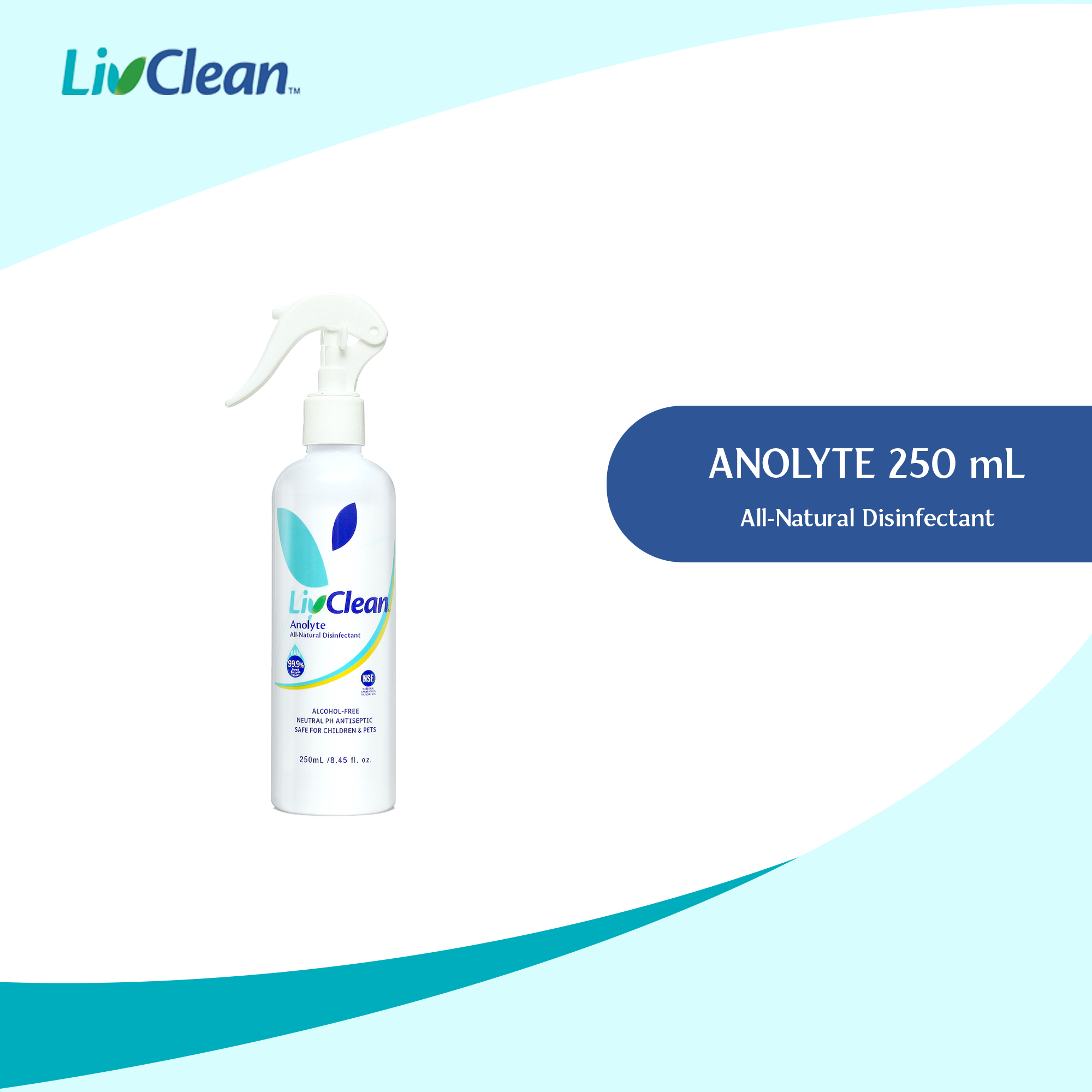 LivClean Anolyte All Natural Disinfectant 250mL (500 PPM Hypochlorous Acid) | Lazada PH