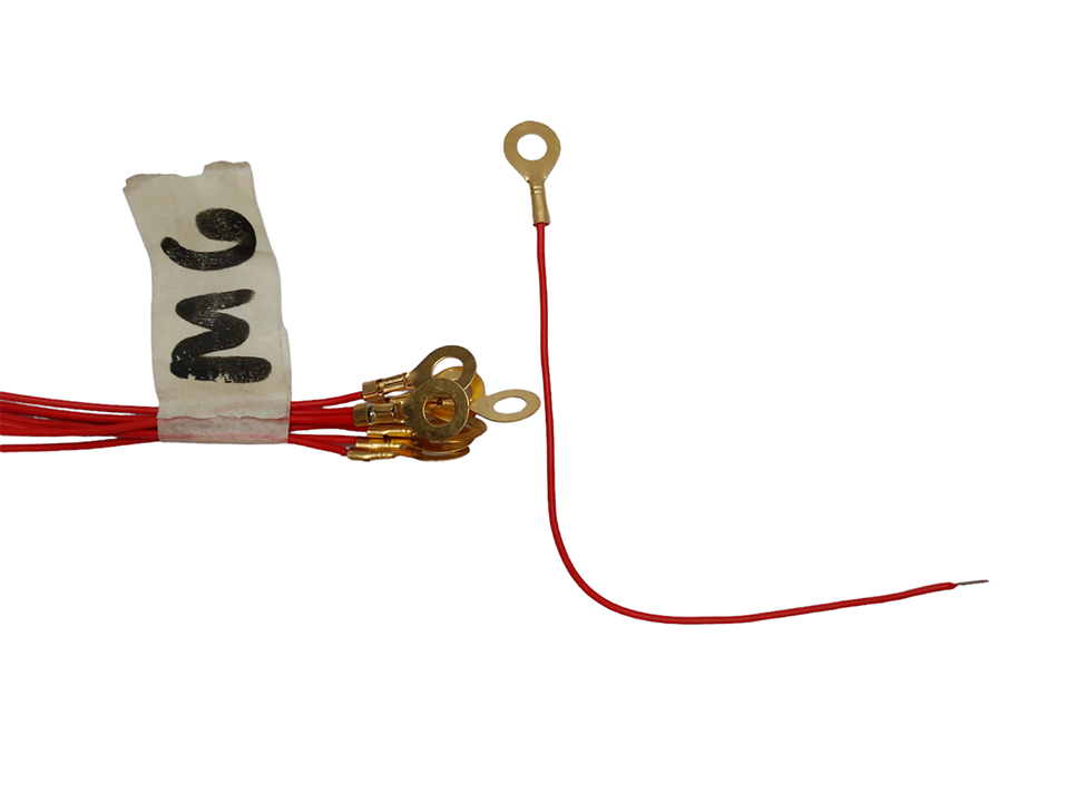 O-TYPE COPPER TERMINAL CONNECTOR KIT GOLD with WIRE, M3 M4 M5 M6 NON ...